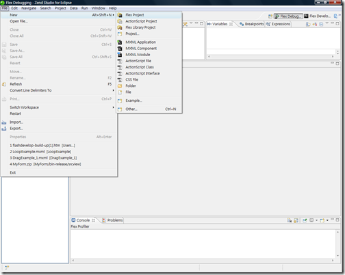 阿莫的學習旅程: Zend Studio入門(四)：建立第一個Flex Project